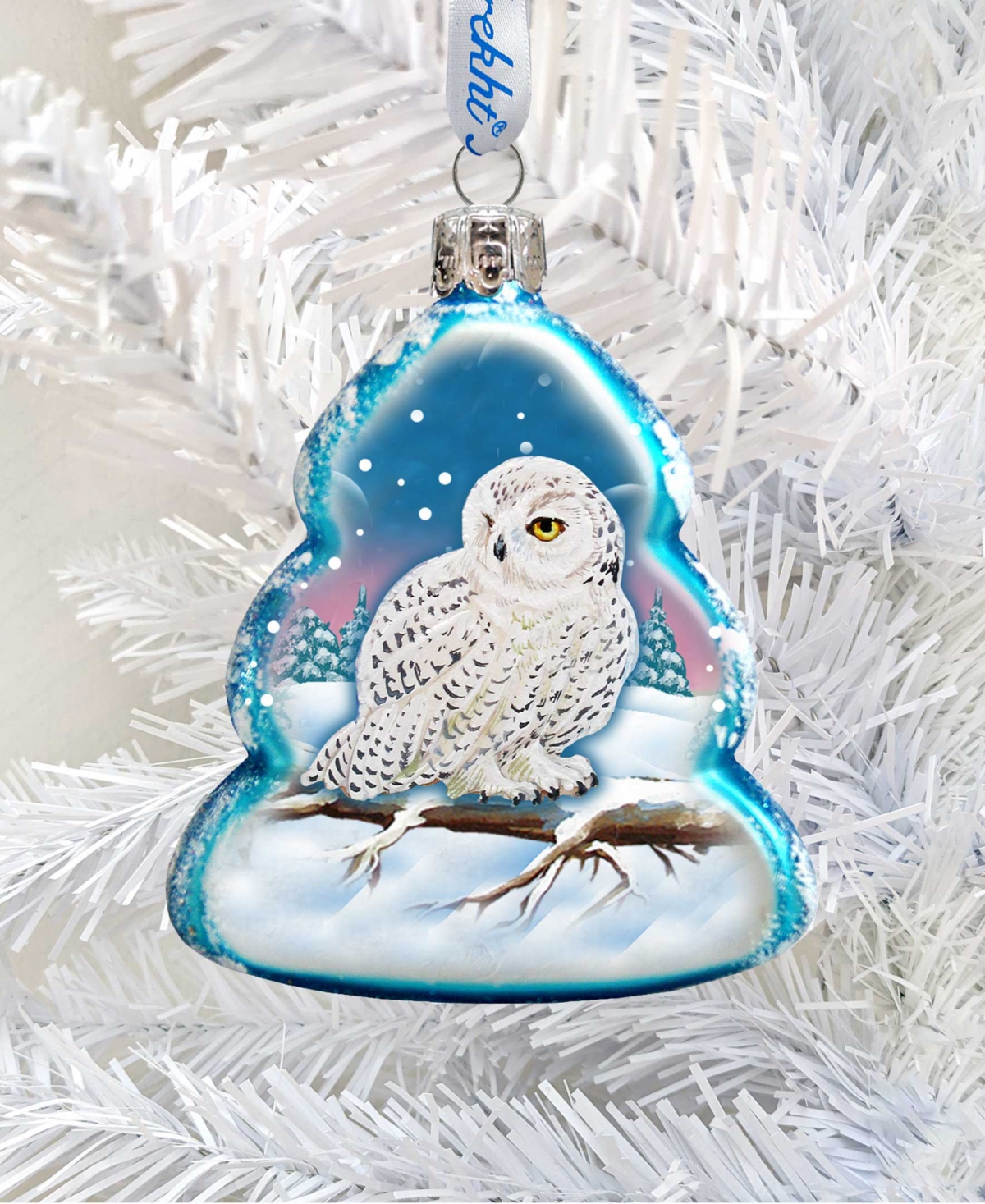 Click here for Designocracy Owl Mercury Holiday Ornament - Multi... prices
