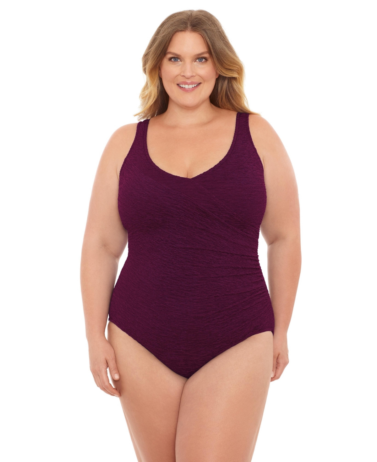 Click here for Krinkle Womens Chlorine Resistant Mock Surplice On... prices