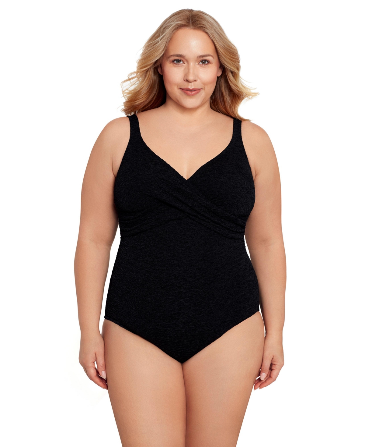 Click here for Krinkle Womens Chlorine Resistant Mock Surplice On... prices