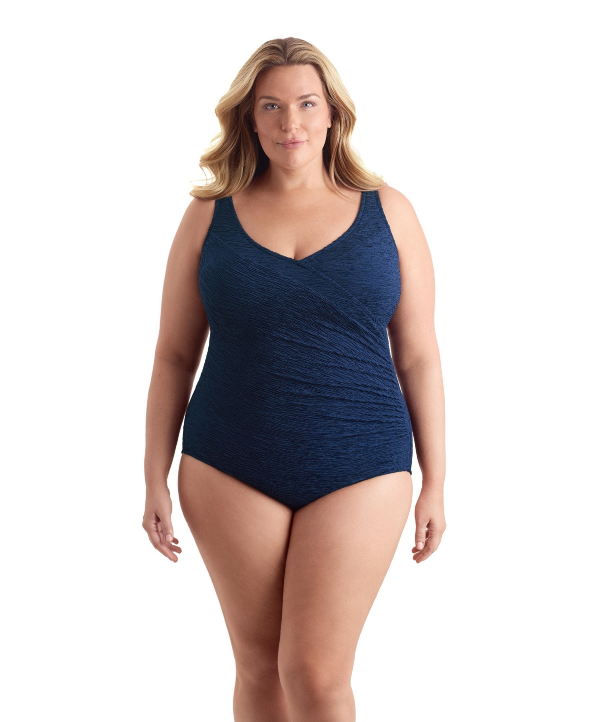 Click here for Krinkle Womens Chlorine Resistant Mock Surplice On... prices