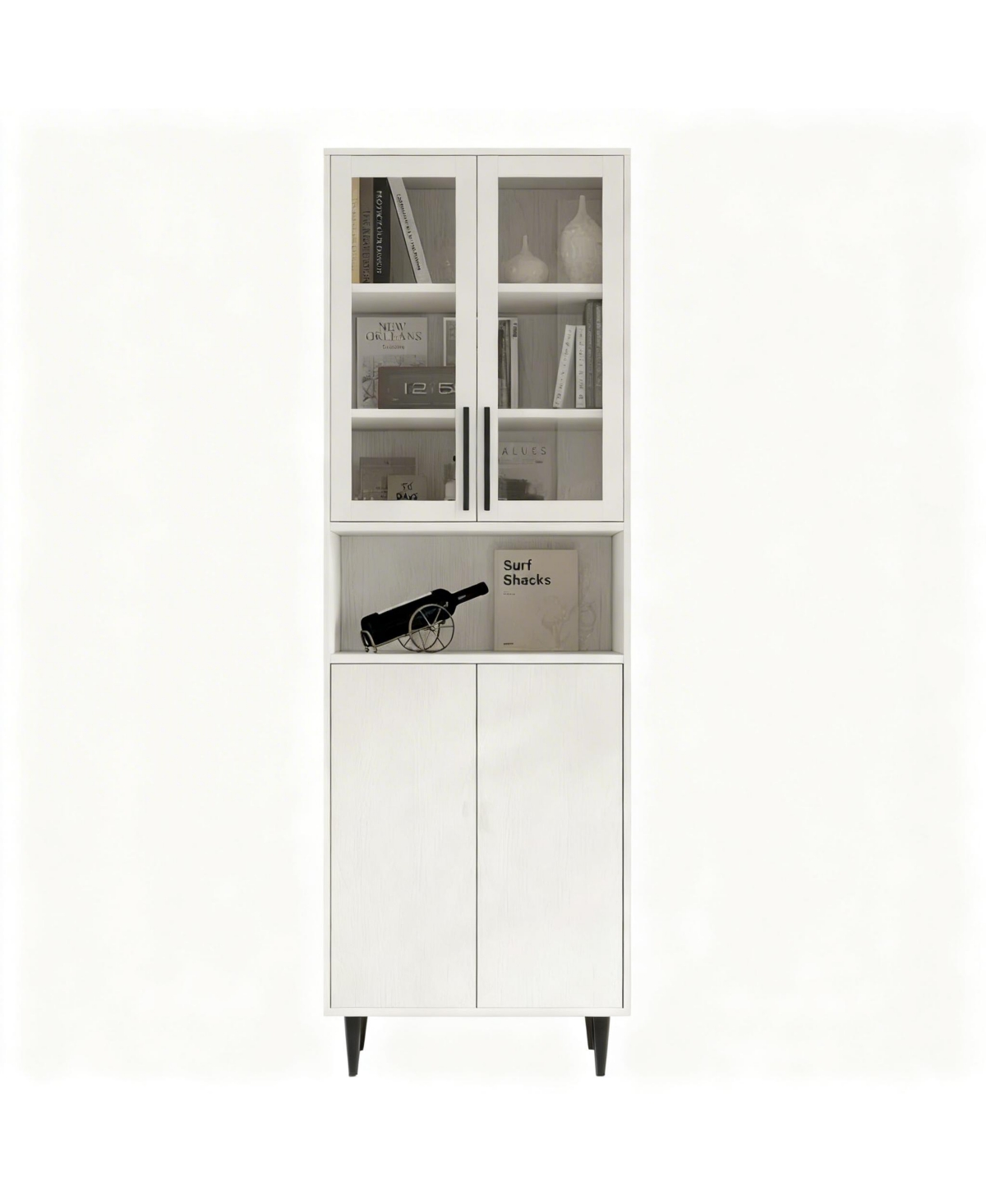 Click here for Yigii Glass Door Bookshelf 5-Tier Display Cabinet... prices