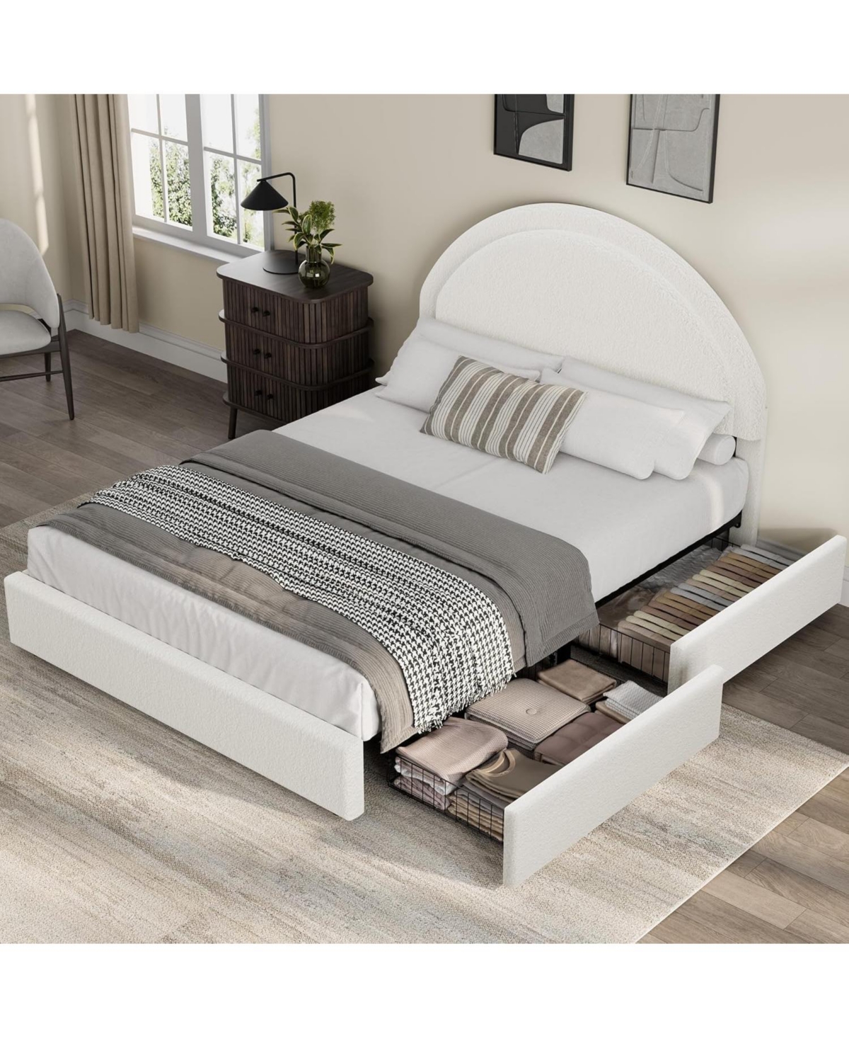 Click here for gaomon Twin Bed Frame with Storage Drawers  Uphols... prices