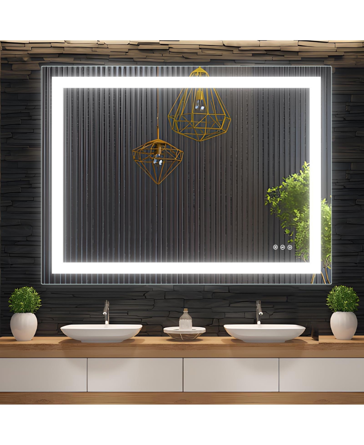 Click here for Homfan Led Bathroom Mirror with Front and Backlit... prices