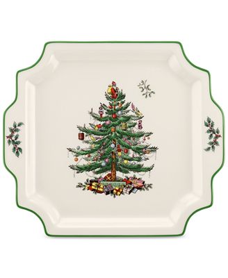 Spode Christmas Tree Square Handled Platter - Serveware - Dining ...