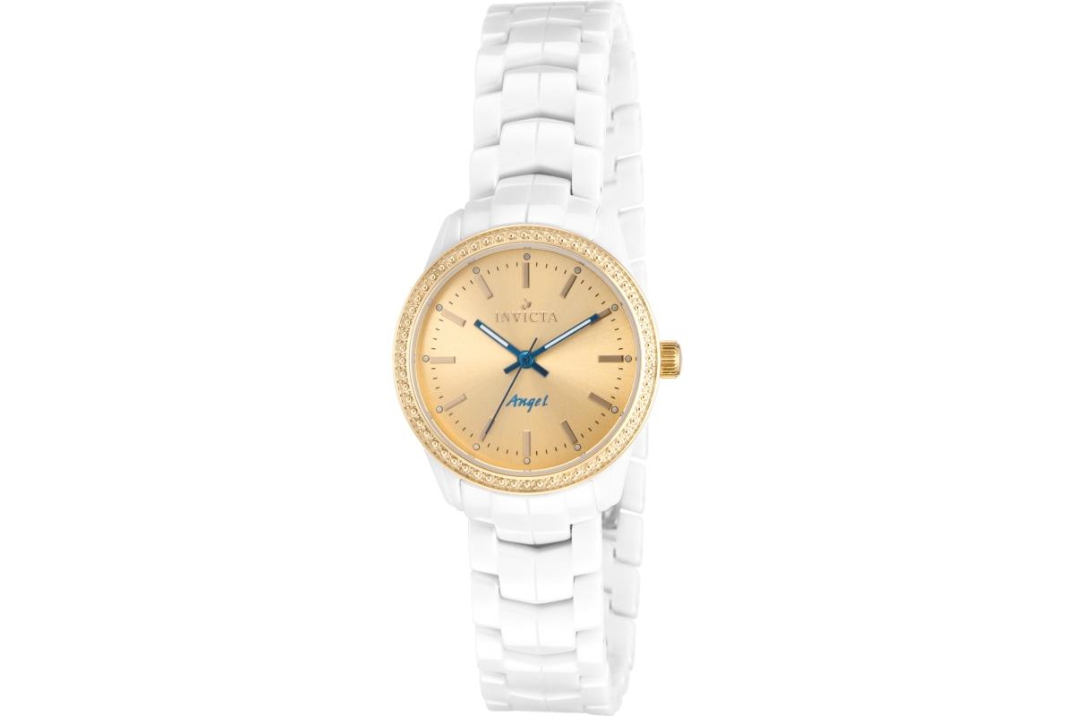 Click here for Invicta Womens 14909 Ceramics Quartz Gold Dial Wat... prices