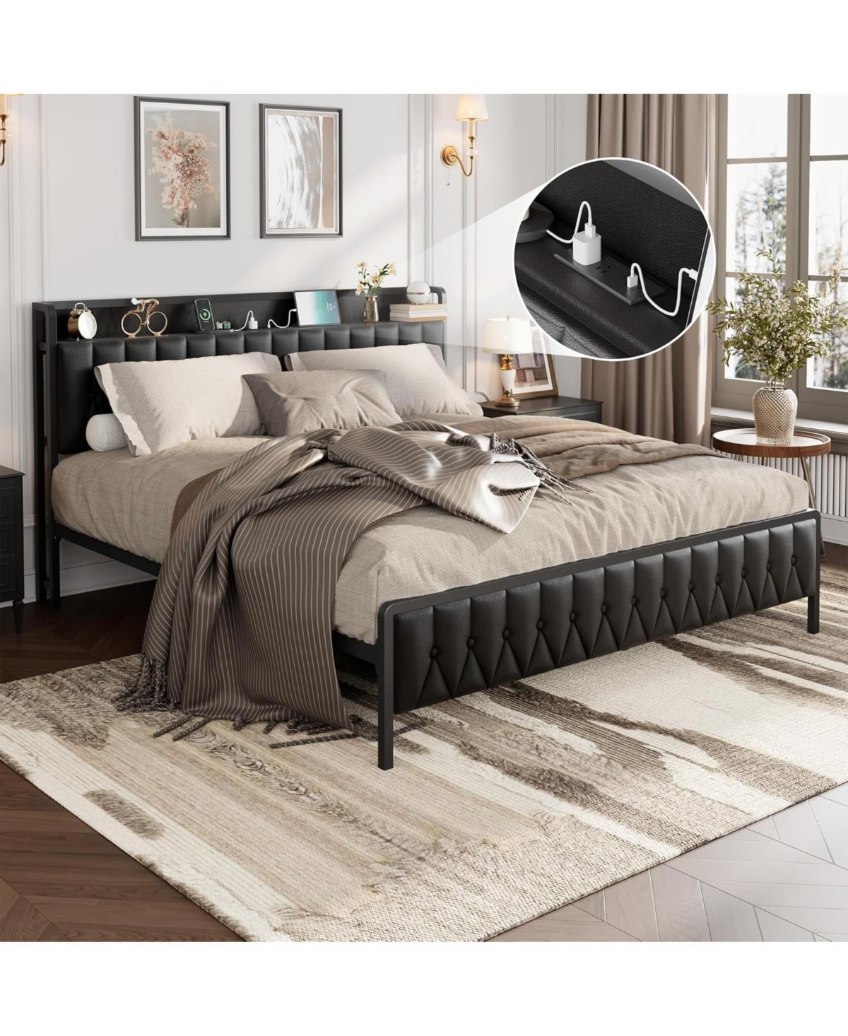 Click here for gaomon Contemporary Metal Bed Frame â King Size... prices