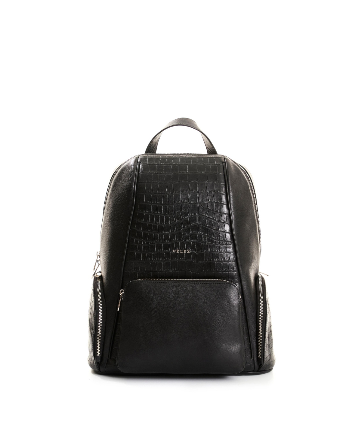 Click here for Velez Embossed Leather Backpack - Black prices