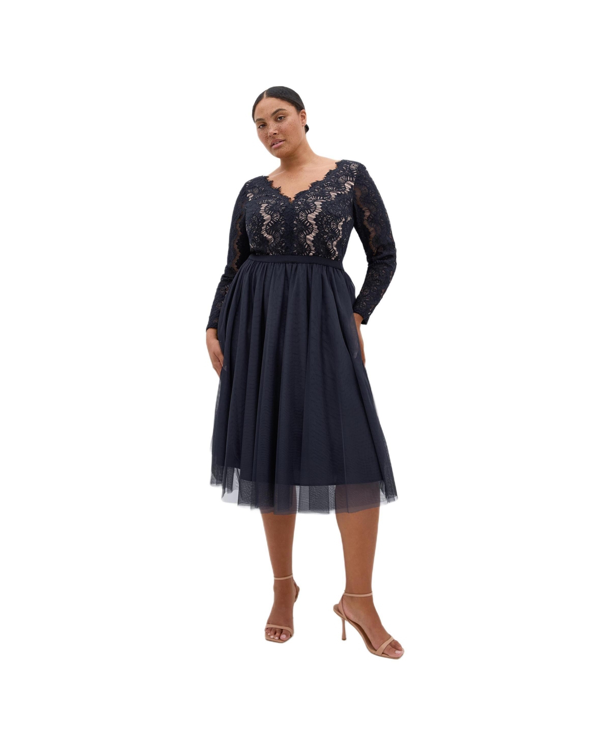 Click here for City Chic Womens Rare Beauty Midi Dress - Navy prices