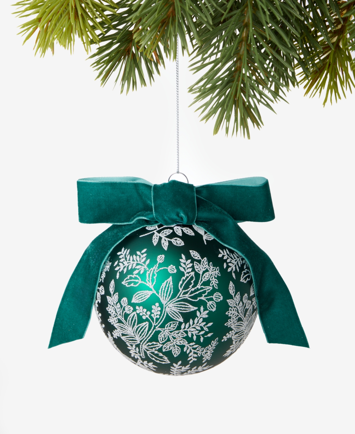 Click here for Holiday Lane Holiday Toile Floral Pattern Ball Orn... prices