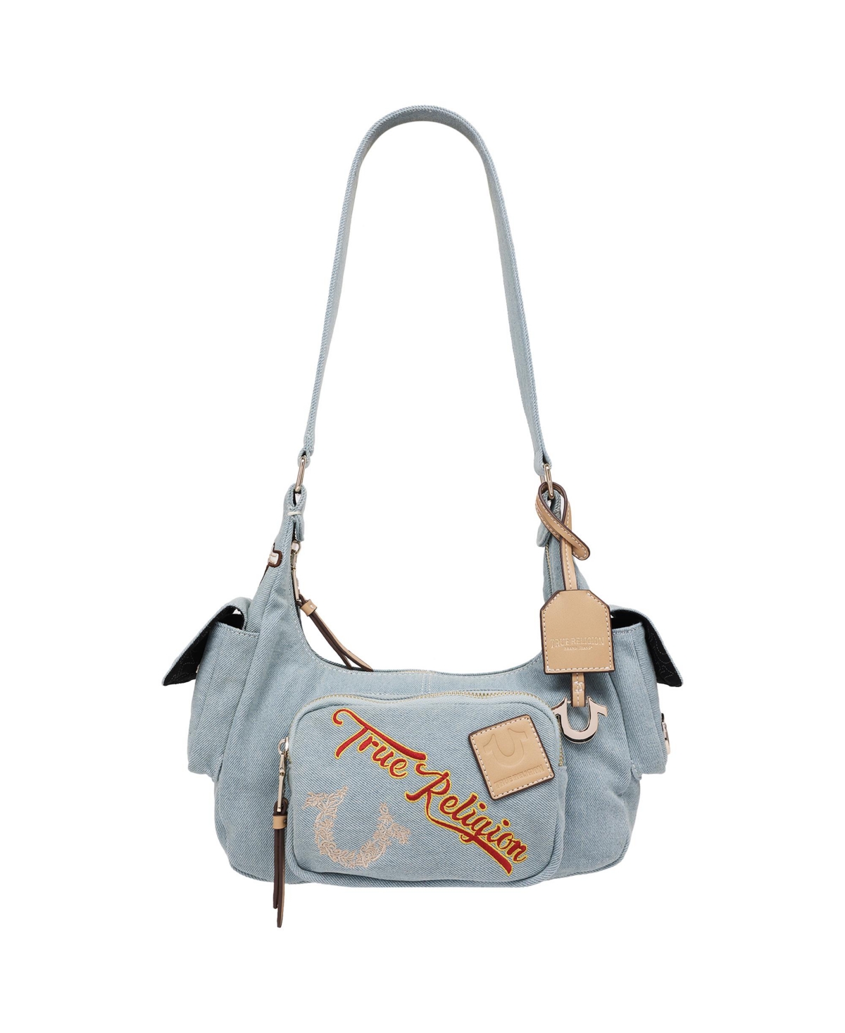 Click here for True Religion Multi-Patch Denim Hobo Shoulder Bag... prices