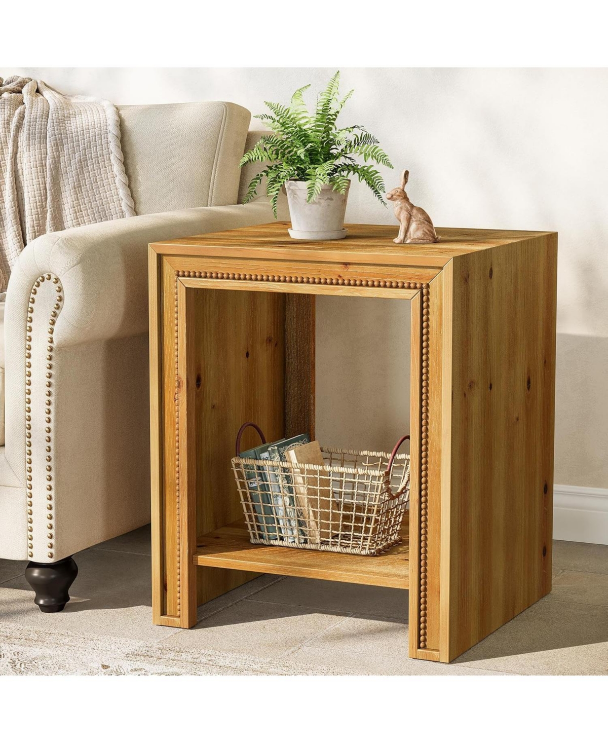 Click here for Tribesigns Solid Wood End Table  2-Tier Farmhouse... prices