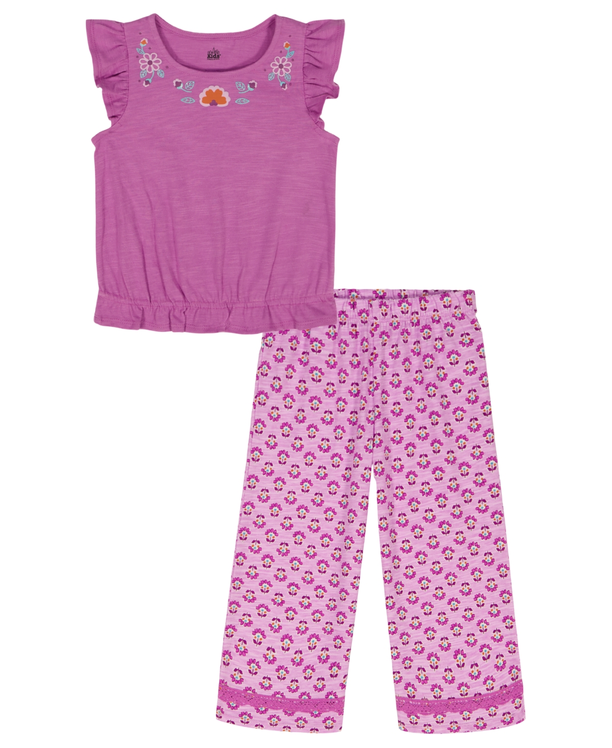 Click here for Kids Headquarters Girls 2T-6X Puff Print Top and P... prices