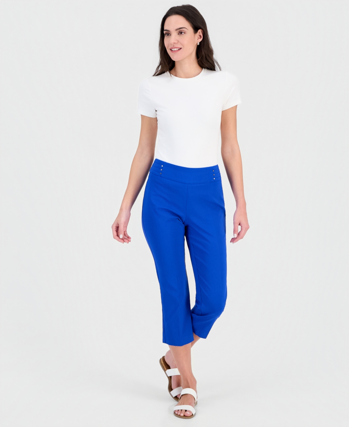 Click here for Jm Collection Womens Pull-On Capri Tummy-Control P... prices