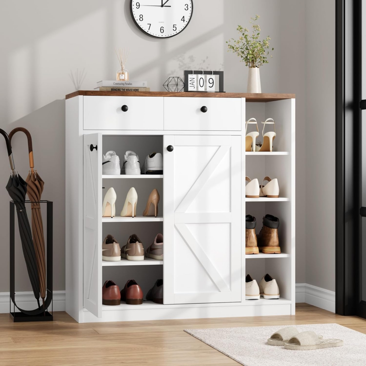 Click here for gaomon Shoe Storage Cabinet with Doors and Drawers... prices