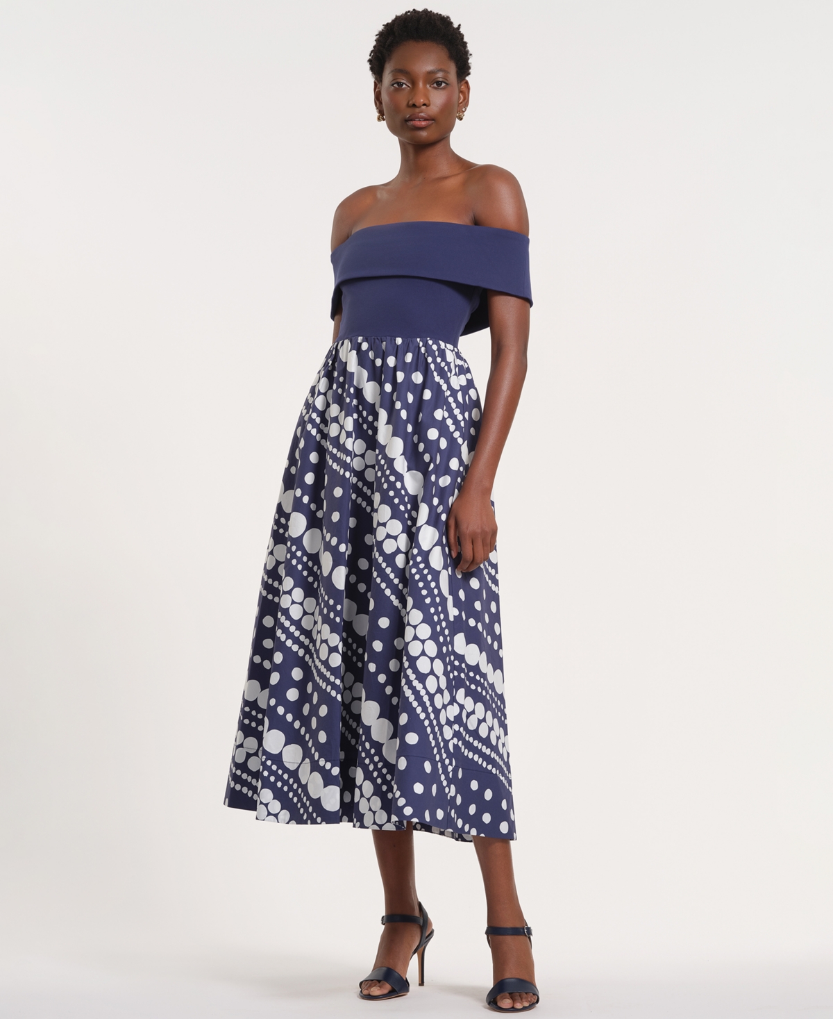 Click here for Isaac Mizrahi Womens Off-The-Shoulder Printed Maxi... prices