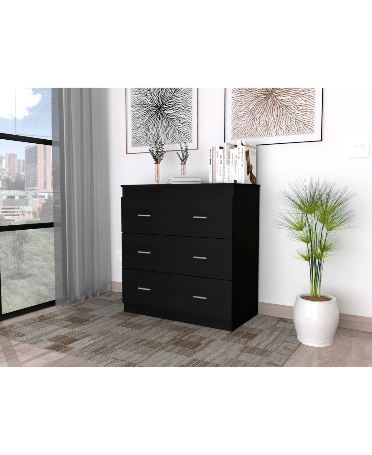 Click here for flynama Elegant 3 Drawer Dresser Wenge Wood Finish... prices