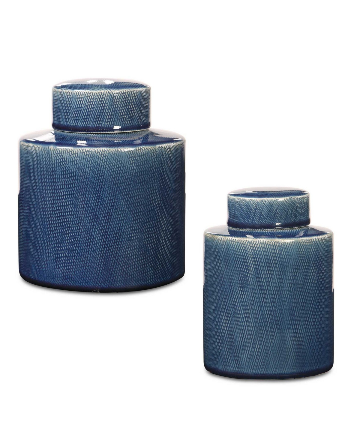 Click here for Uttermost Saniya Wide Containers  Set of 2 - Blue prices