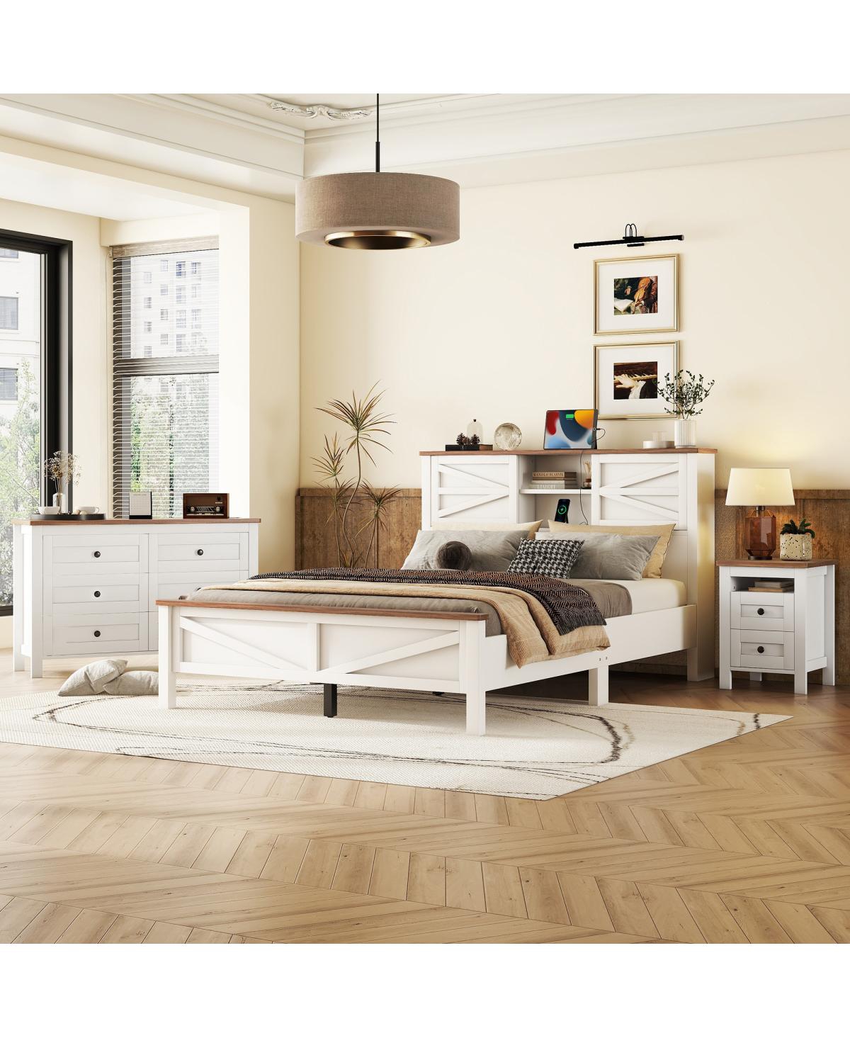 Click here for Streamdale Furniture 3-Piece Queen Farmhouse Bed S... prices