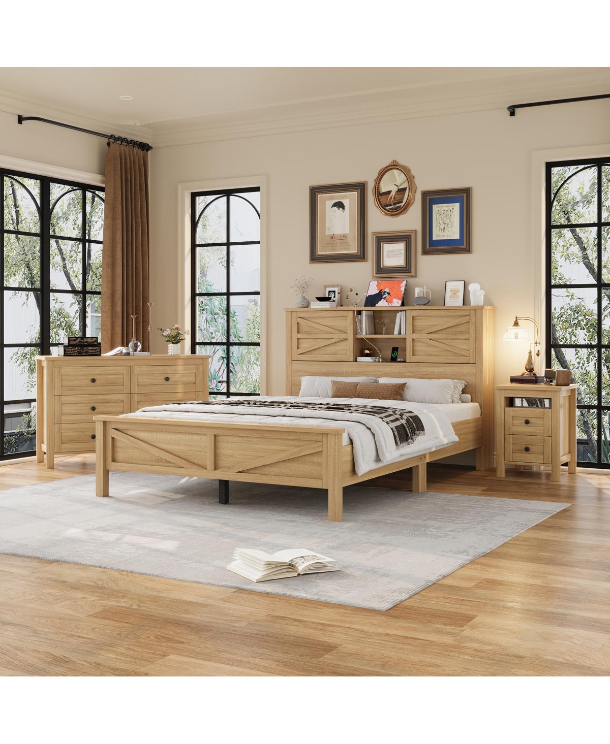 Click here for Streamdale Furniture 3-Piece Queen Farmhouse Bed S... prices