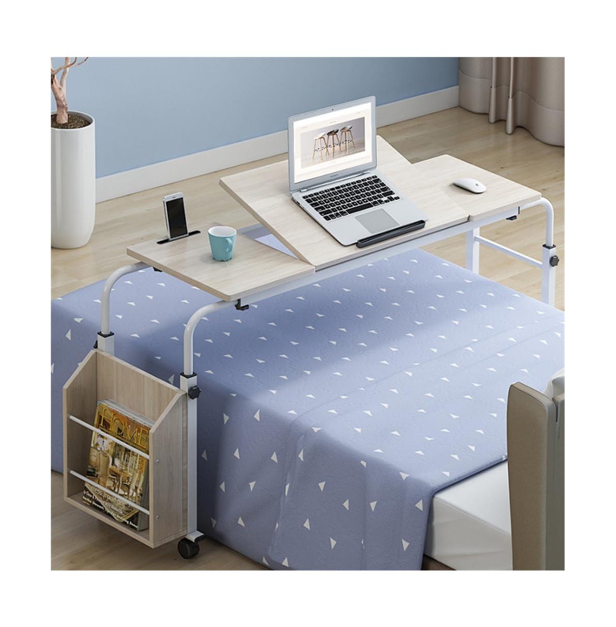 Click here for gaomon Overbed Laptop Table with Wheels  Adjustabl... prices