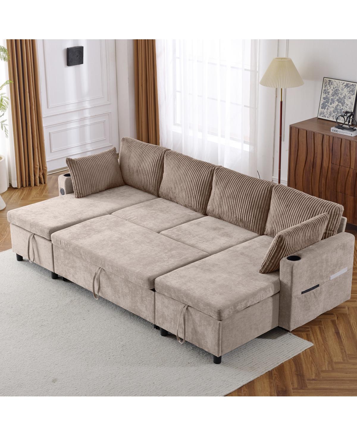 Click here for Streamdale Furniture Sectional Sofa - Brown prices