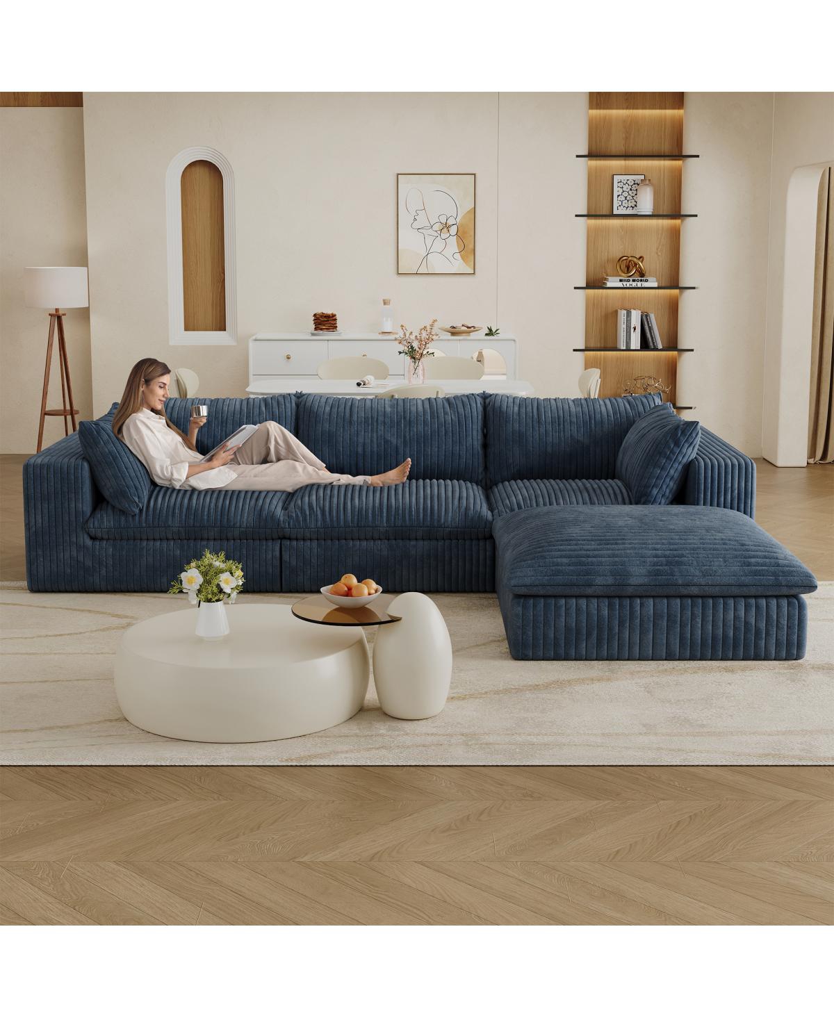 Click here for Streamdale Furniture 118.2 Cloud Sofa  Corduroy  D... prices