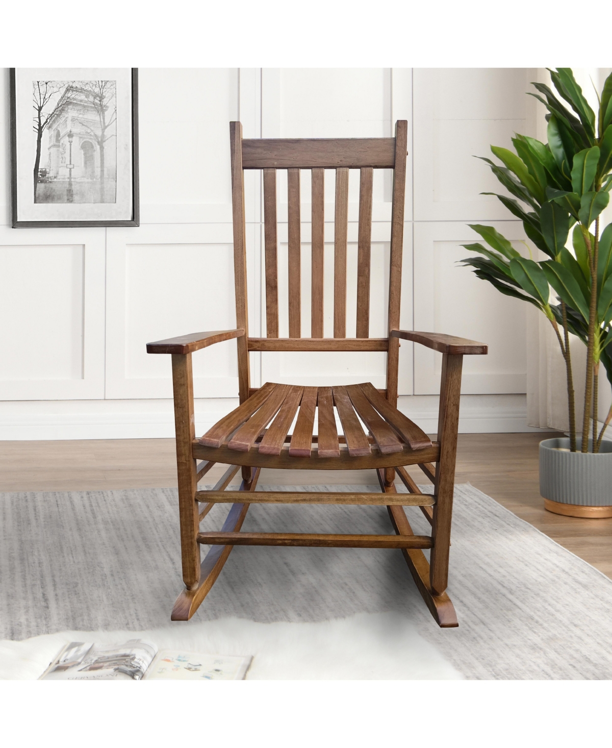 Click here for Flynama Solid Hardwood Rocking Chair for Balcony P... prices