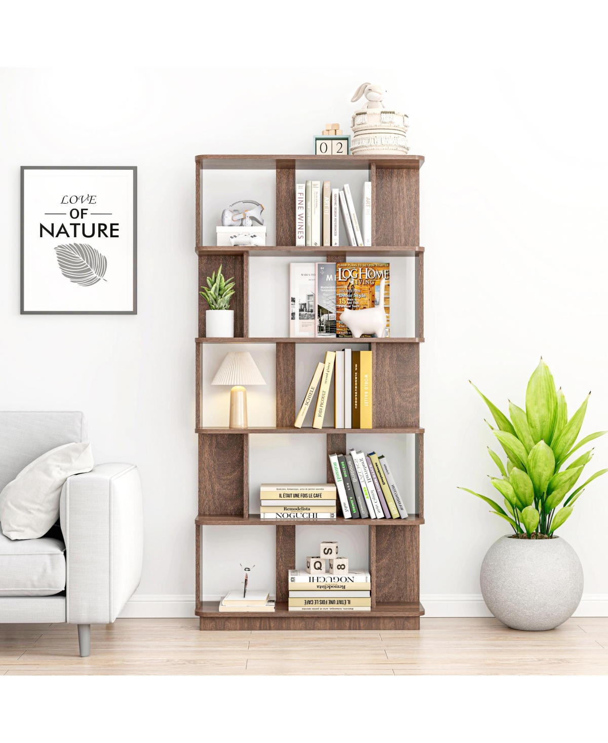 Click here for Rainsken 5-Tier Bookcase - Modern Open Storage Boo... prices