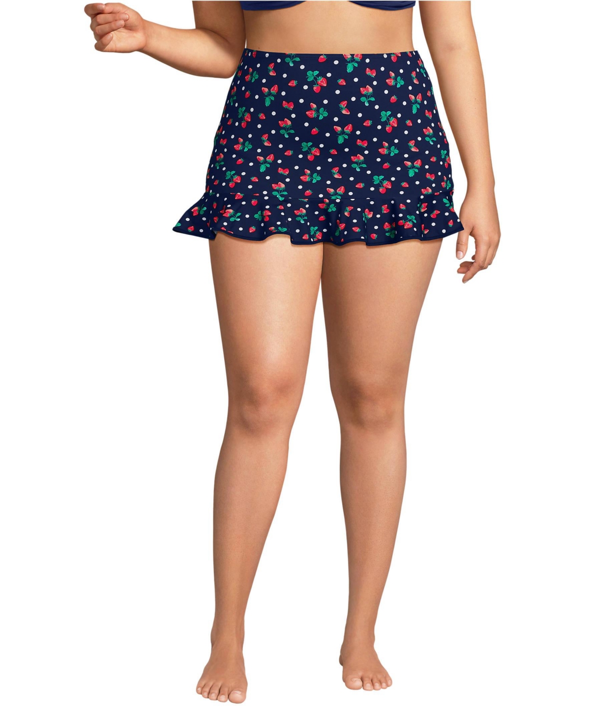 Click here for Lands End Womens Plus Size Ruffle Hem Mini Swim Sk... prices