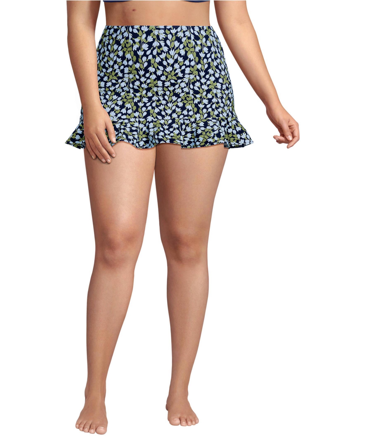 Click here for Lands End Womens Plus Size Ruffle Hem Mini Swim Sk... prices