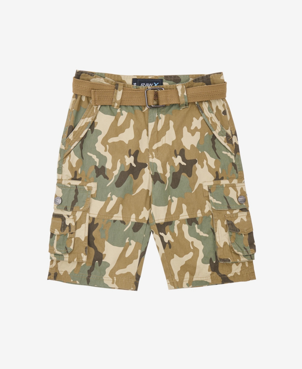 Click here for Raw X Big Boys Belted Twill Cargo Shorts - Desert... prices