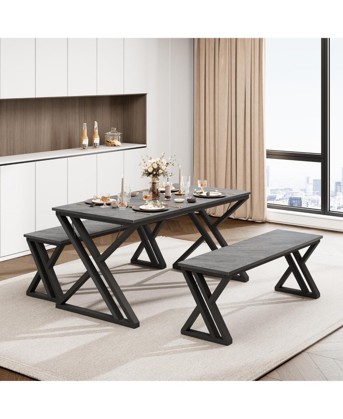 Click here for gaomon 4-Person Space-Saving Dining Table Set with... prices