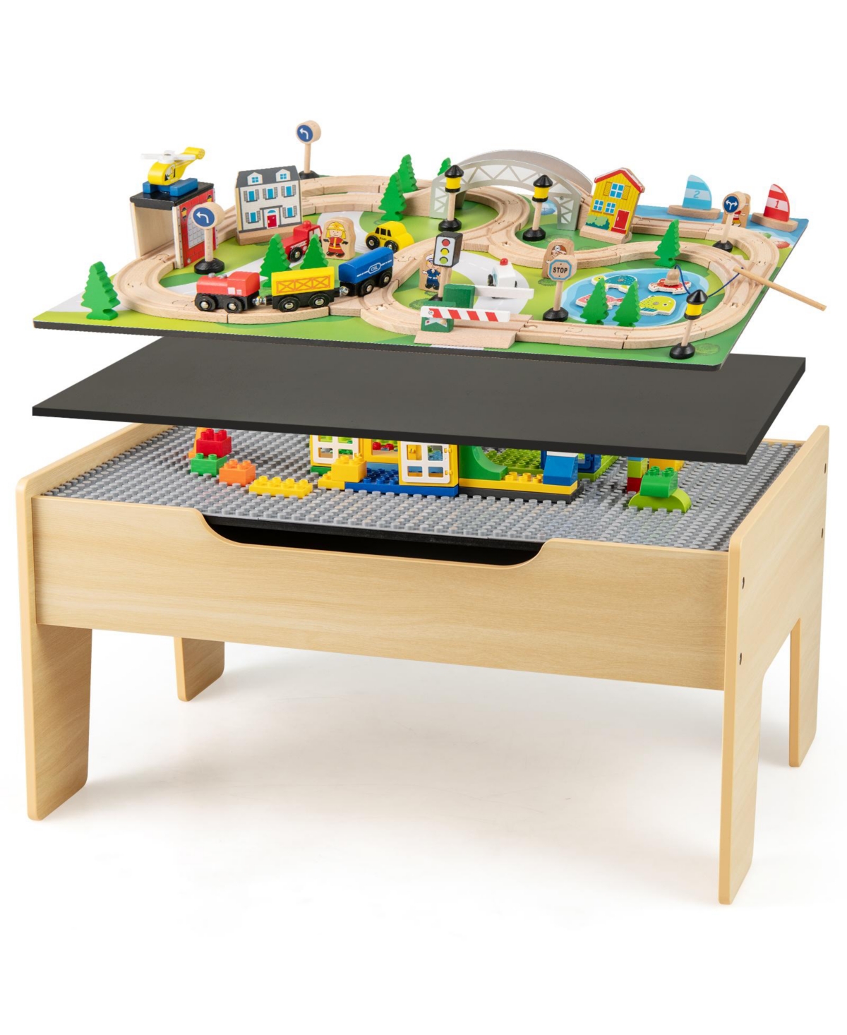 Click here for Mecale 78-Piece Activity Railway Playset for Kids... prices