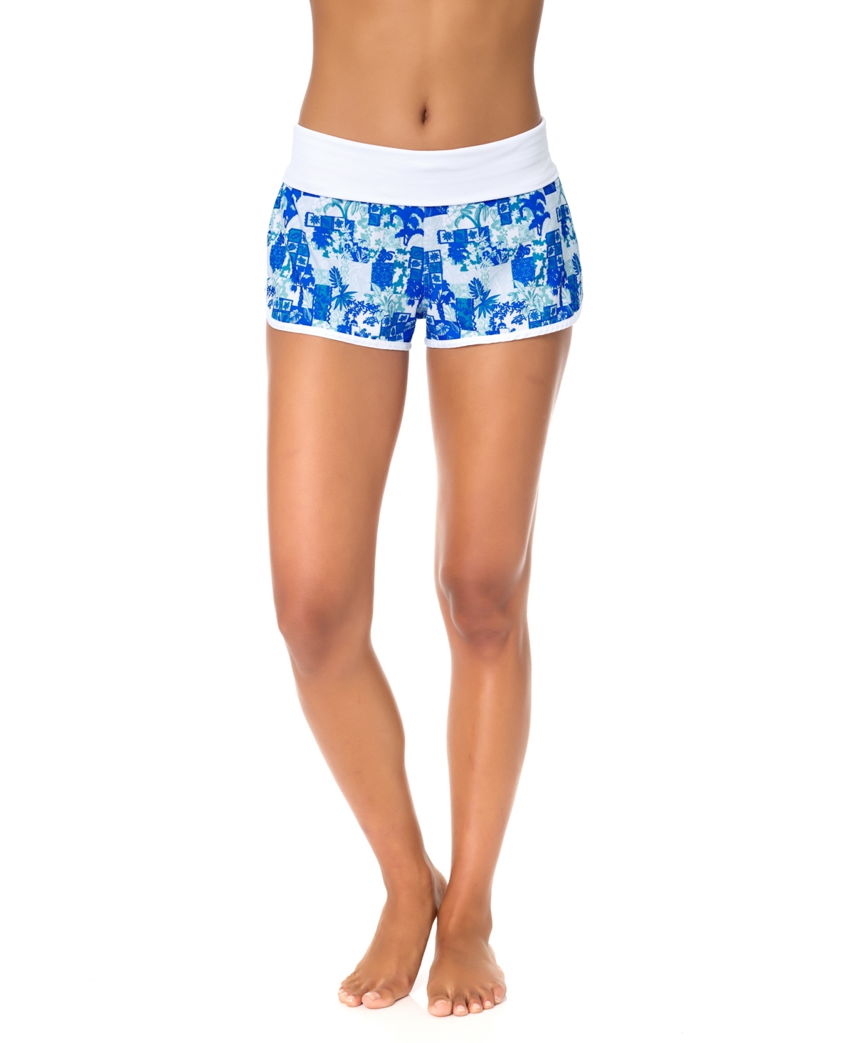 Click here for Raisins Womens Aloha Printed Swim Shorts - Blue Mu... prices