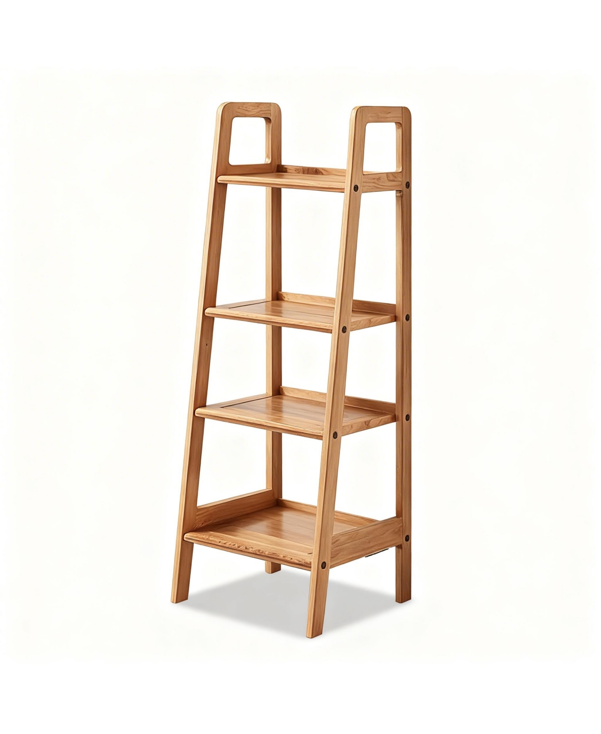 Click here for Yigii Solid Oak 4 Tier Ladder Shelf Small Bookcase... prices