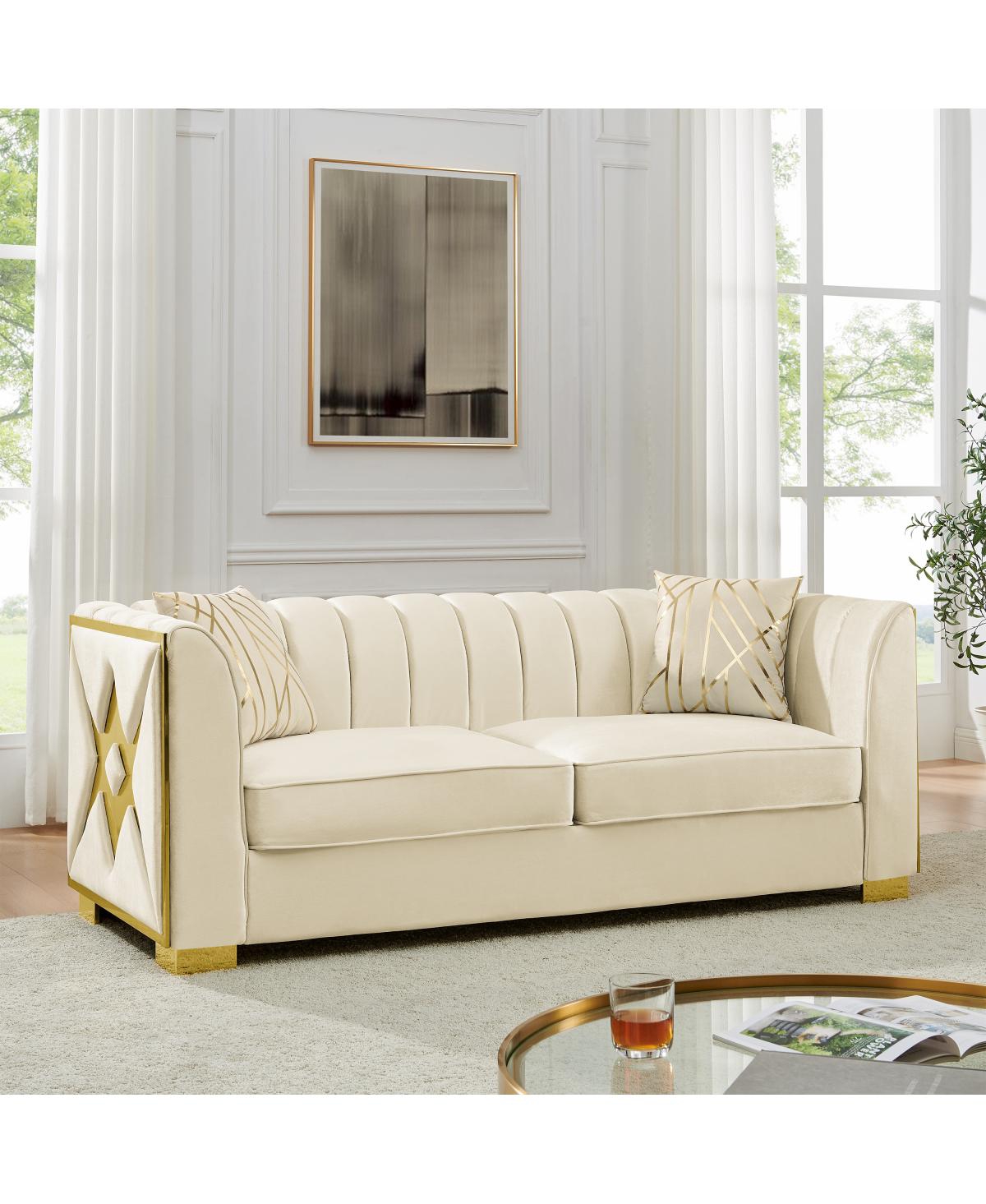 Click here for Streamdale Furniture Luxurious Velvet Sofa with Ge... prices