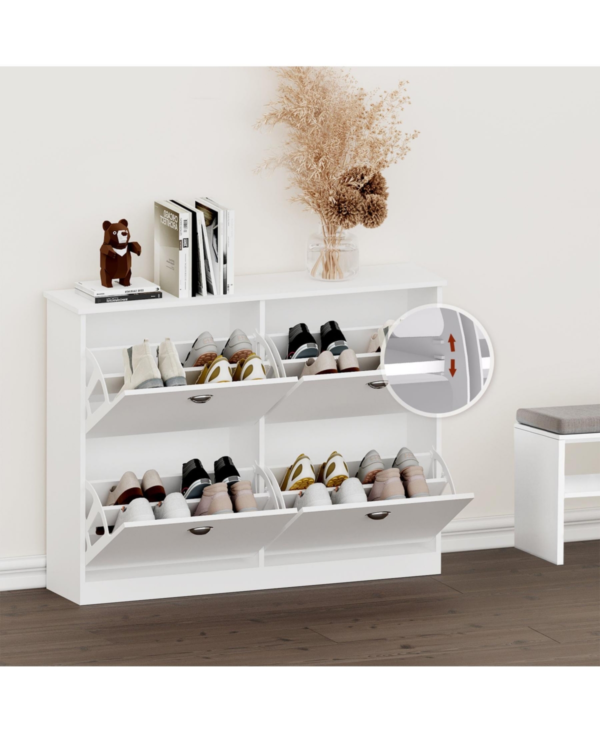 Click here for Clihome Shoe Cabinet  Hidden Slim Narrow Shoe Rack... prices