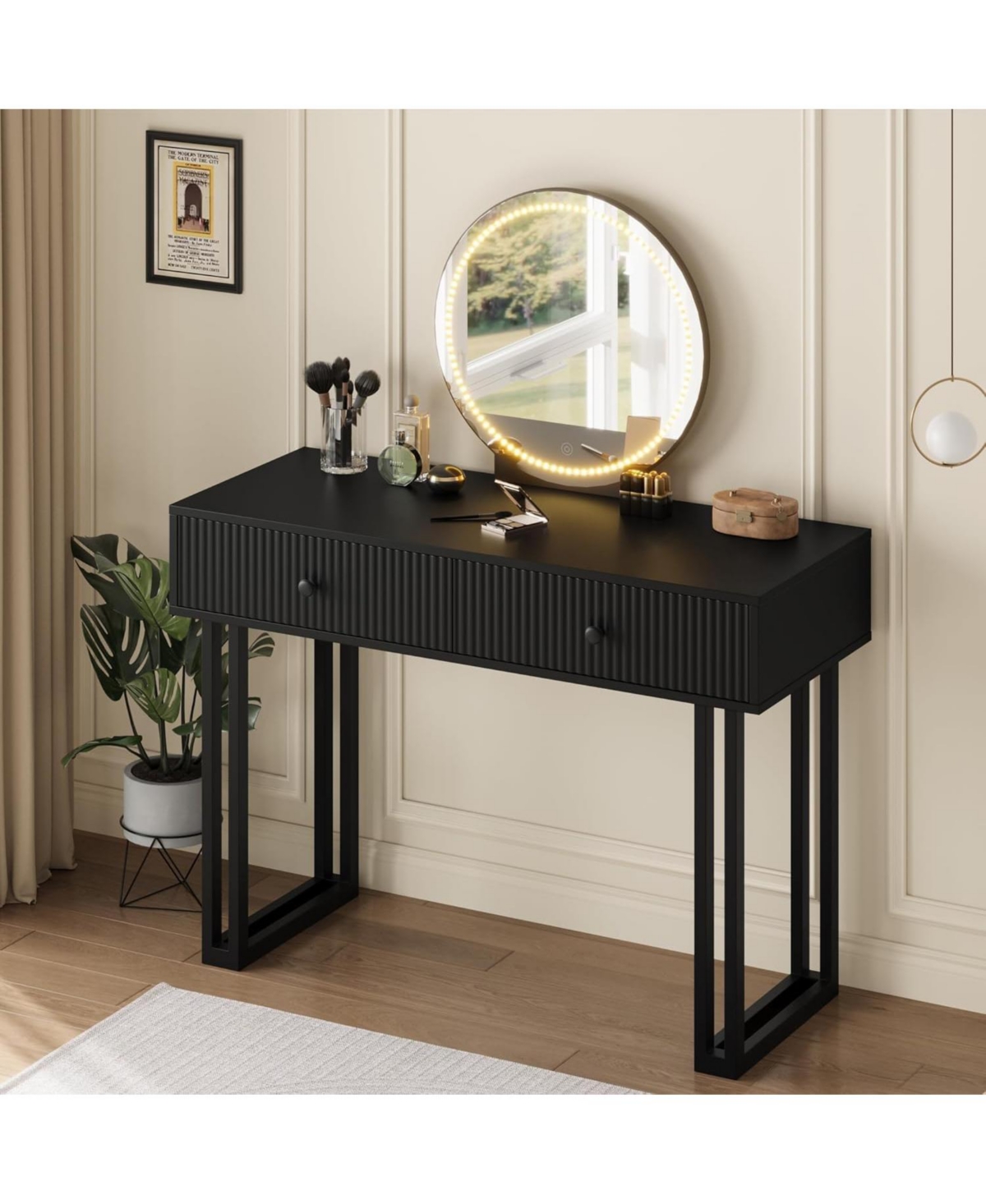 Click here for gaomon 40" Makeup Vanity Desk with 3-Color Ad... prices