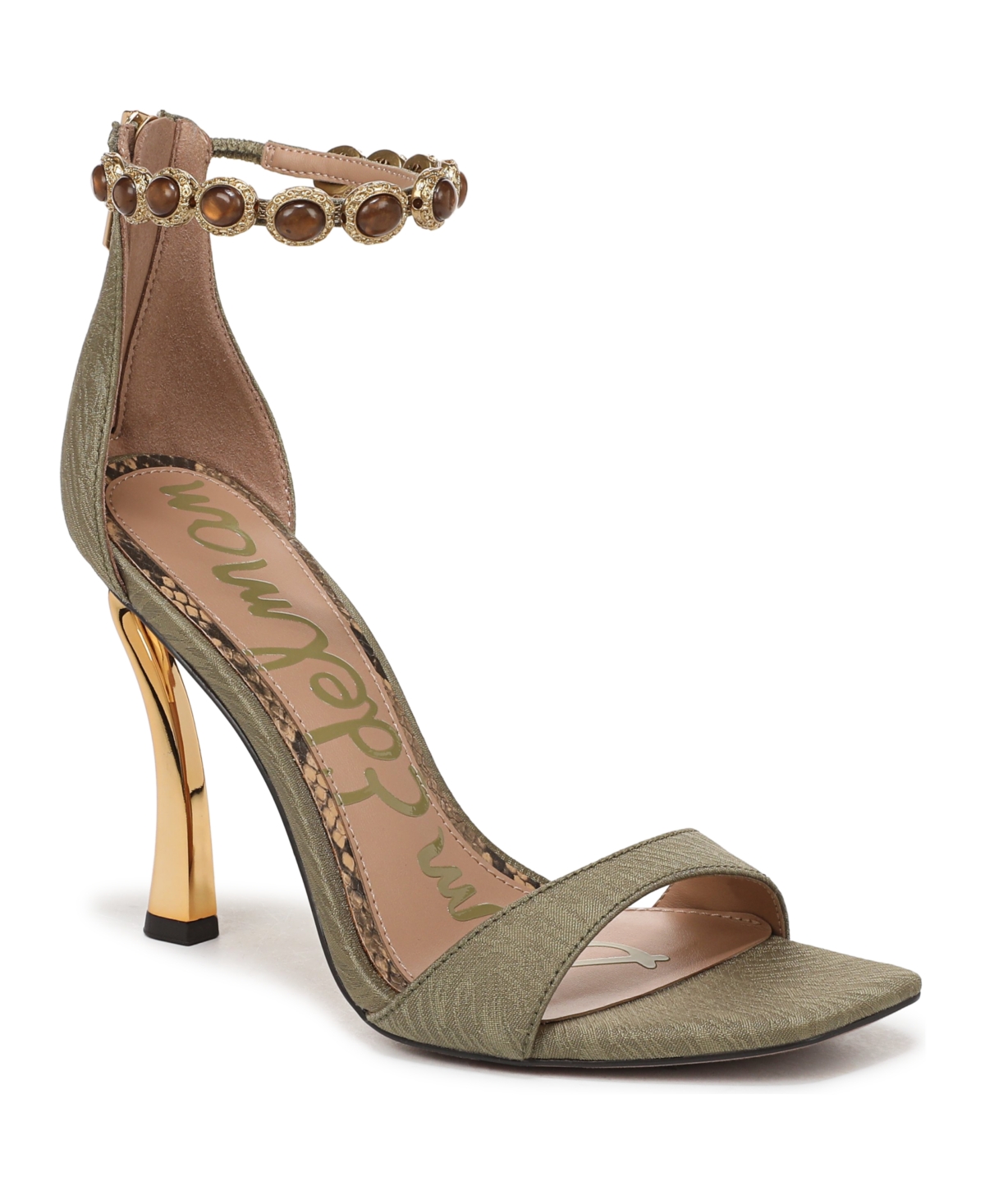 Sam Edelman Womens Lyra Strappy Sandals - Light Olive