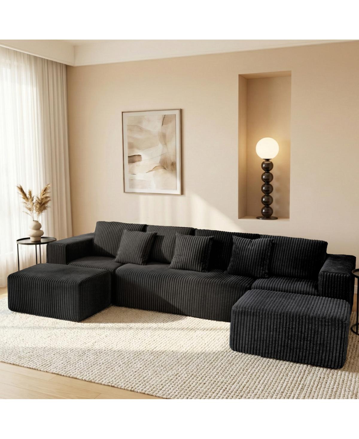 Click here for Streamdale Modular U-Shaped Sectional Sofa  132-in... prices