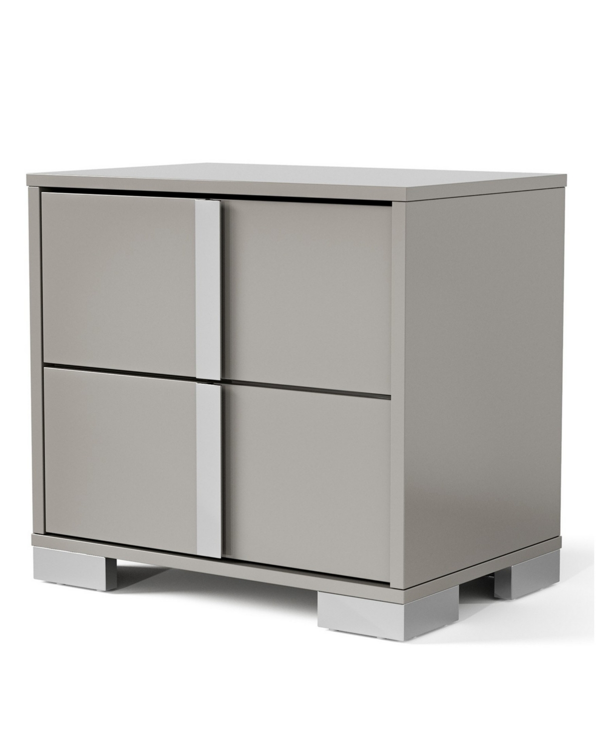 Click here for Erina 23.5 Wood Glossy 2-Drawer Nightstand - Light... prices