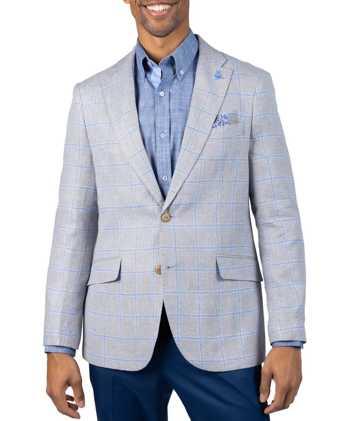 Click here for Tailorbyrd Mens Yarn Dye Windowpane Sport Coat - R... prices