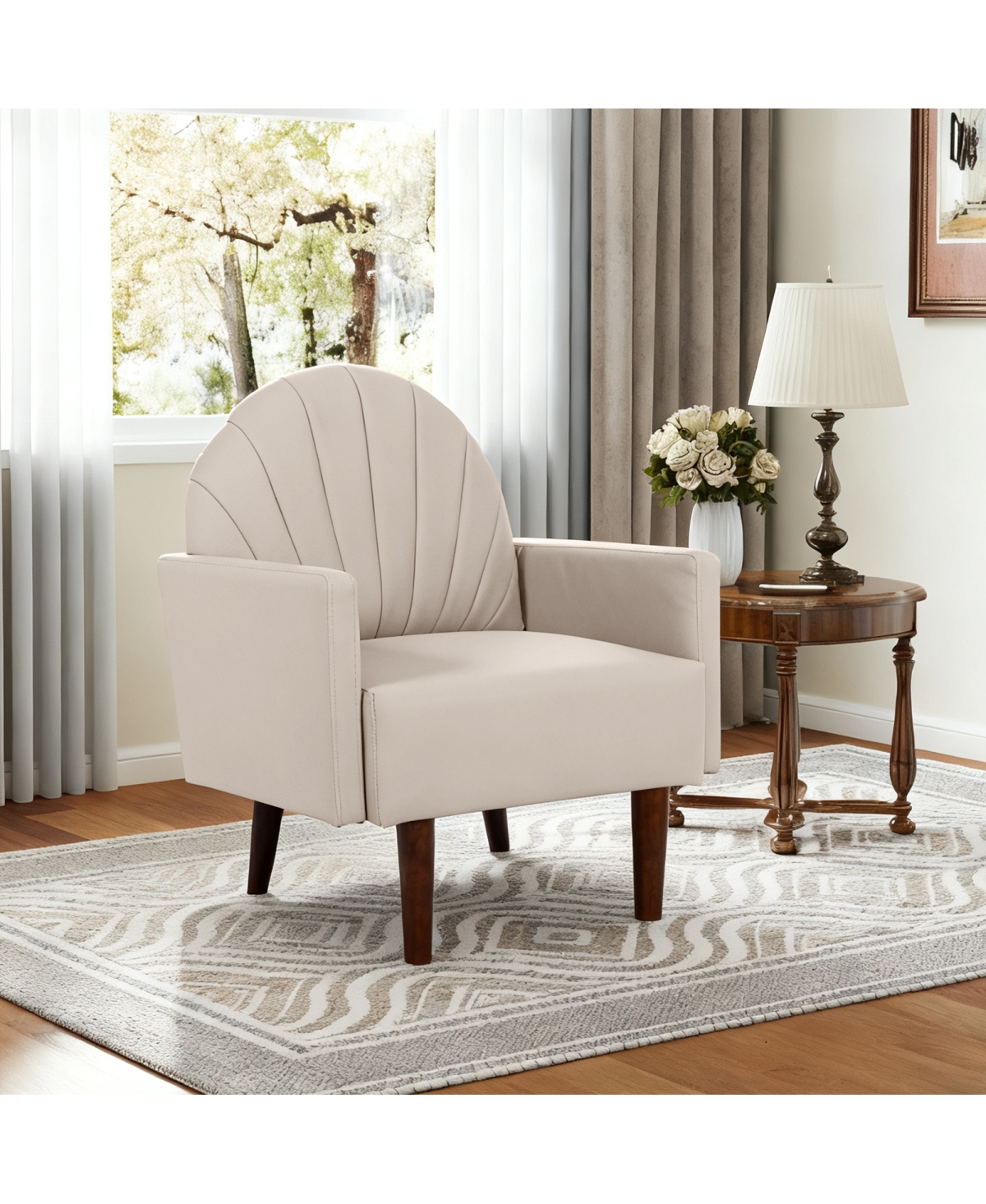 Click here for Streamdale Furniture Shell armchair with Pu leathe... prices