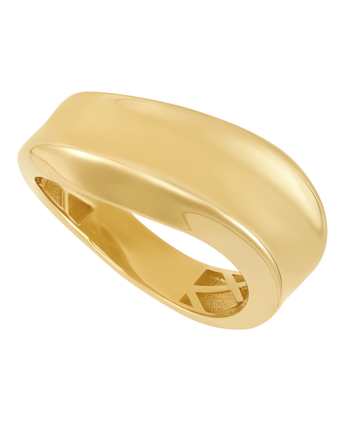 Click here for Macys Wavy Band Ring in 10k Yellow Gold - 10k Yell... prices