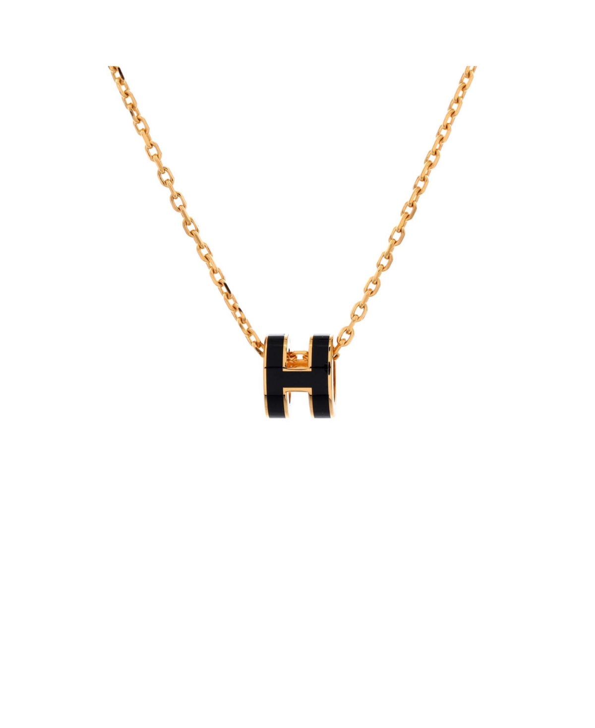 Click here for Pre-Owned Hermes Pop H Pendant Chain Necklace - En... prices