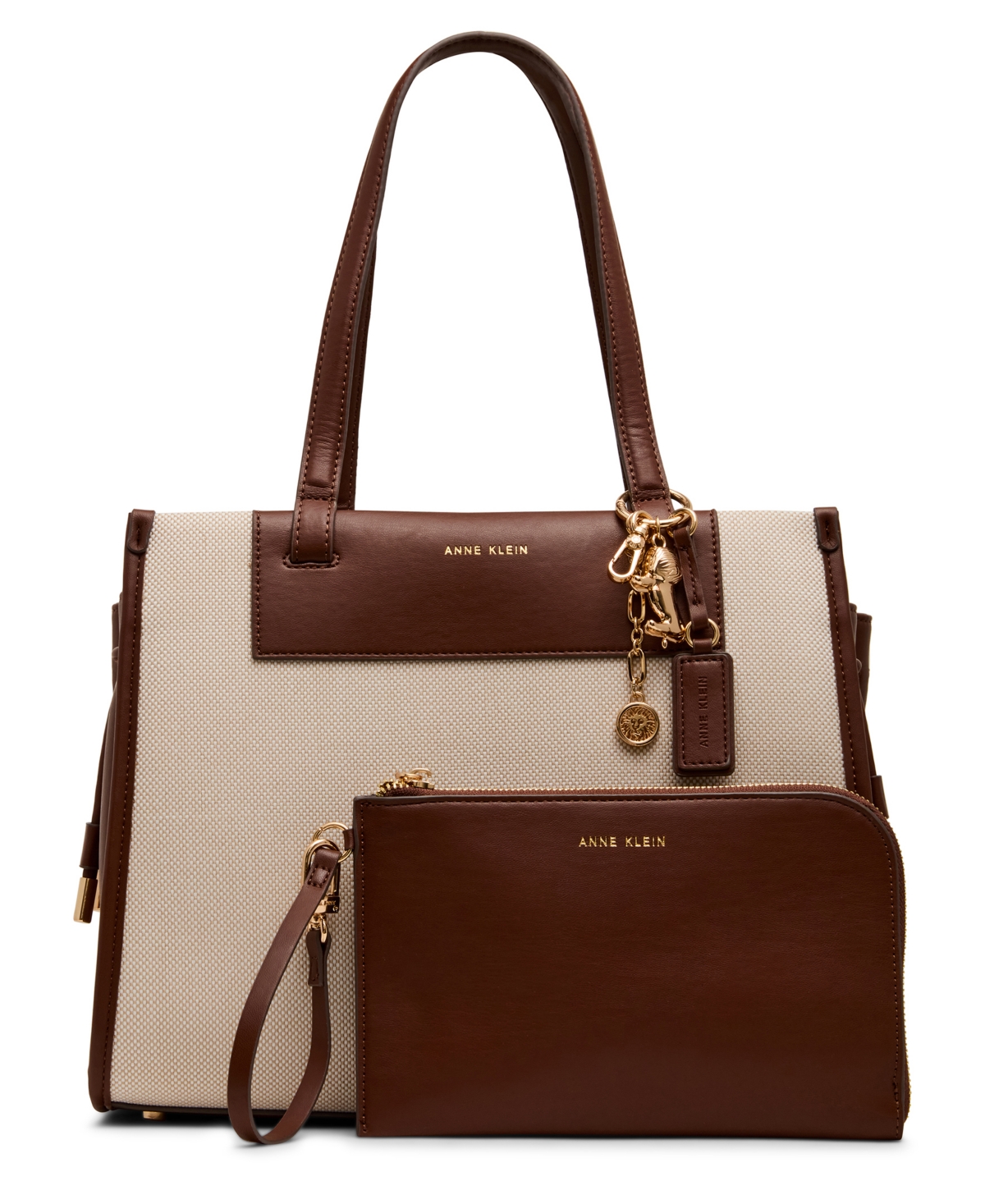 Click here for Anne Klein Medium Canvas Tote Bag - Natural/Brown prices