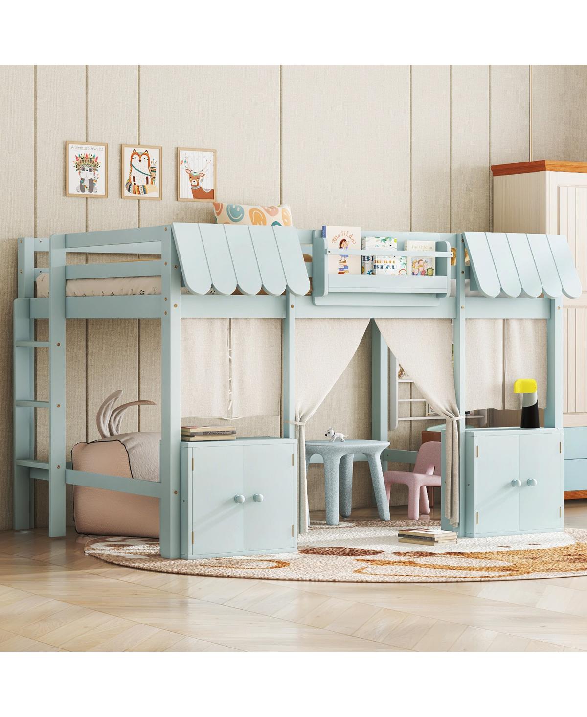 Click here for Streamdale Furniture Full Loft Bed with Bookshelf... prices