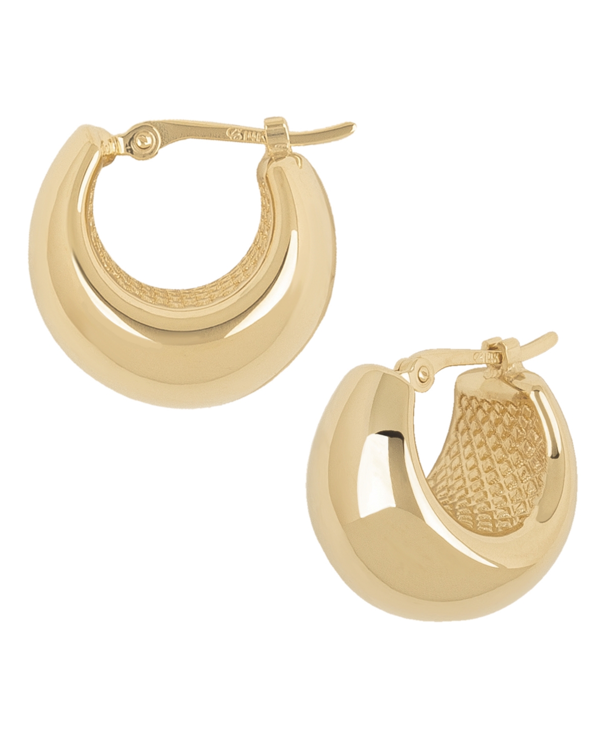 Click here for Bold Hoop Earrings in 14k Gold or White Gold - Yel... prices