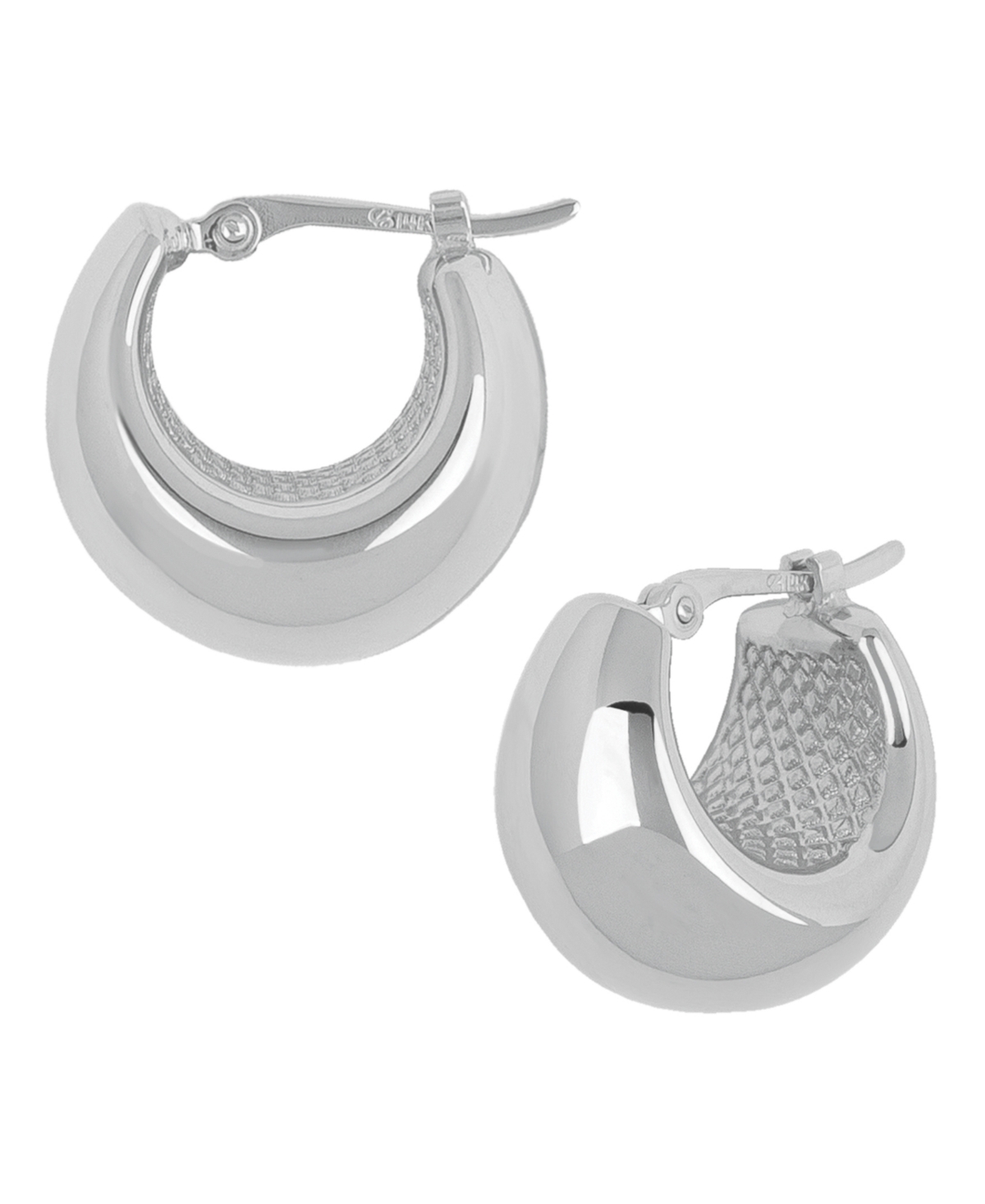 Click here for Bold Hoop Earrings in 14k Gold or White Gold - Whi... prices