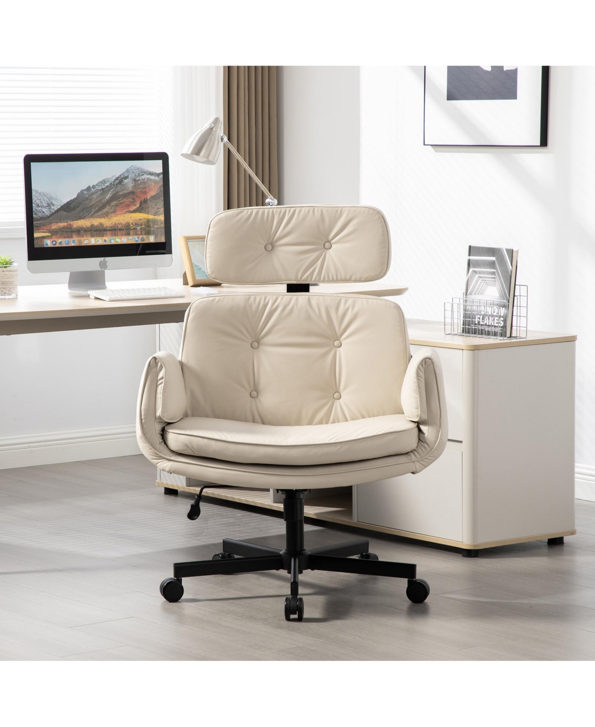 Click here for Clihome Modern Swivel Gaming Chair Pu Lounge Desk... prices